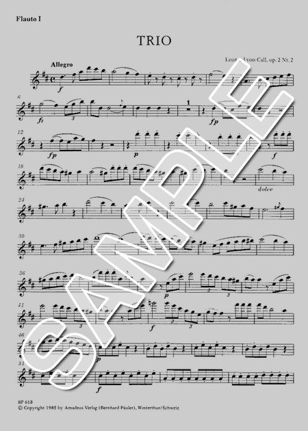ムラマツフルート｜TRIO D-DUR,OP.2/2: 楽譜