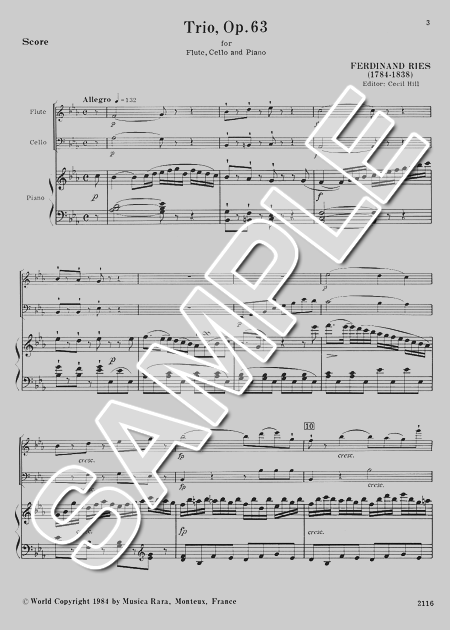 ムラマツフルート｜TRIO,OP.63: 楽譜