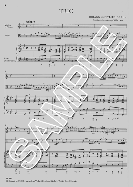ムラマツフルート｜TRIO B-DUR: 楽譜