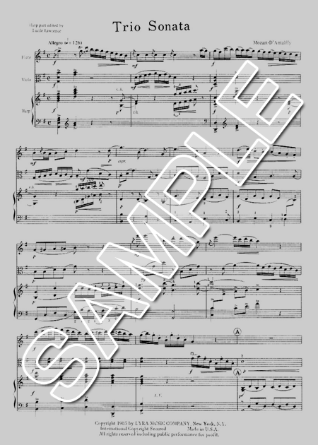 ムラマツフルート｜TRIO SONATA: 楽譜