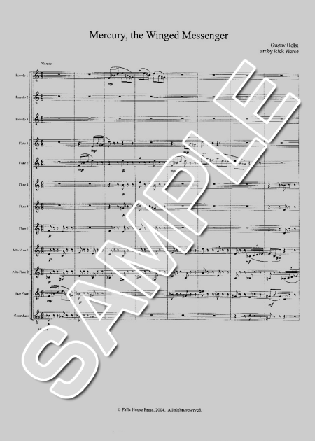 ムラマツフルート｜MERCURY, THE WINGED MESSENGER FROM ”THE PLANET” (ARR.PIERCE): 楽譜