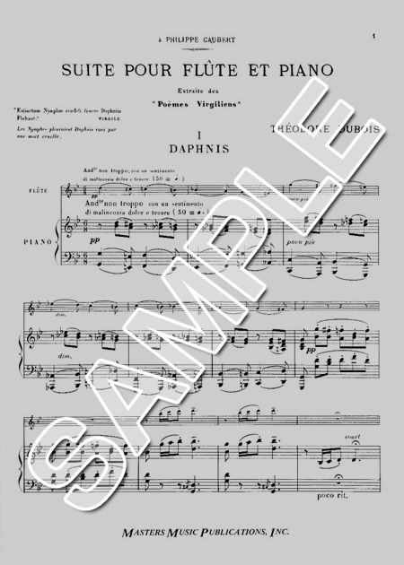 ムラマツフルート｜SUITE EXTRAITE DES ”POEMES VIRGILIENS”: 楽譜