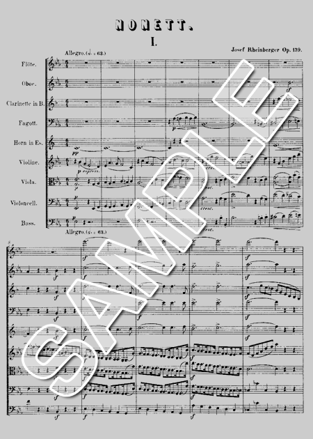 ムラマツフルート｜NONETT OP.139, SCORE: 楽譜