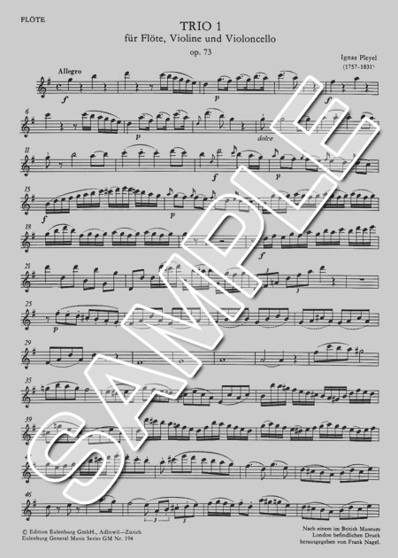 ムラマツフルート｜TRIO,OP.73 NR.1: 楽譜