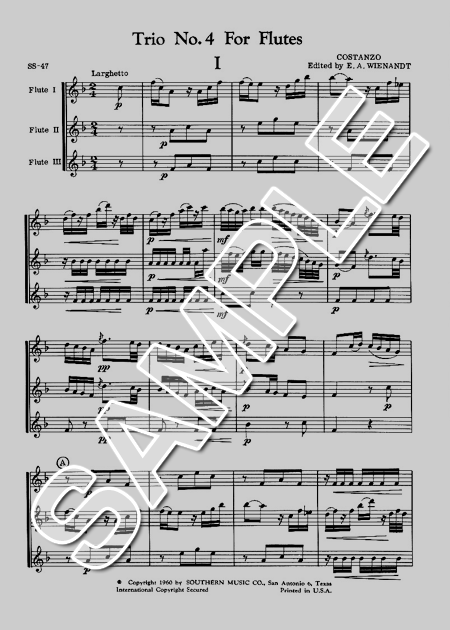 ムラマツフルート｜TRIO NO.4: 楽譜