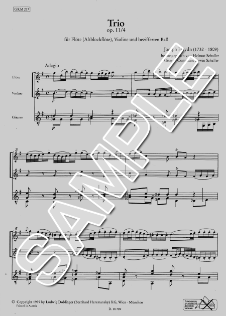 ムラマツフルート｜TRIO OP.11/4: 楽譜