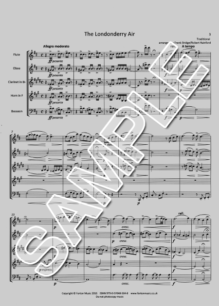 ムラマツフルート｜LONDONDERRY AIR, SCORE & PARTS (ARR.BRIDGE/RAINFORD): 楽譜