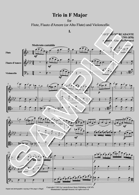 ムラマツフルート｜TRIO F-DUR (ED.PETRUCCI), SCORE & PARTS: 楽譜