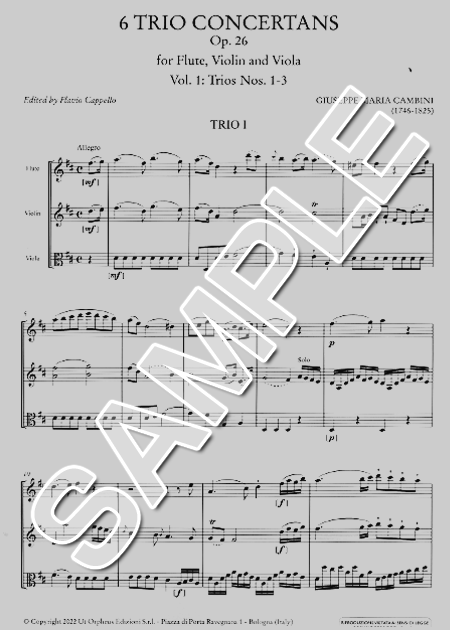 ムラマツフルート｜6 TRIO CONCERTANS OP.26, VOL.1 NO.1-3 (ED.CAPPELLO), SCORE ...
