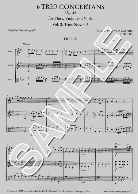 ムラマツフルート｜6 TRIO CONCERTANS OP.26 VOL.2 NO.4-6 (ED.CAPPELLO), SCORE ...