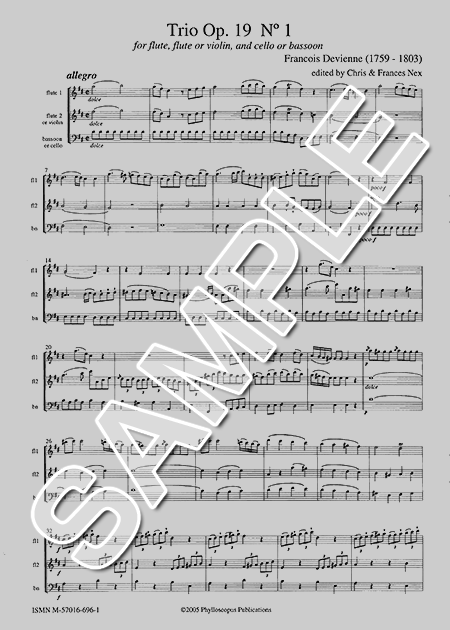 ムラマツフルート｜TRIO OP.19 NO.1 , SCORE & PARTS: 楽譜