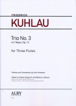 ムラマツフルート｜TRIO NO.3 F-DUR OP.13, SCORE & PARTS: 楽譜